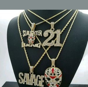 Accessories | Iced Out Bling 21 Slaughter Gang Savage Pendan | Poshmark